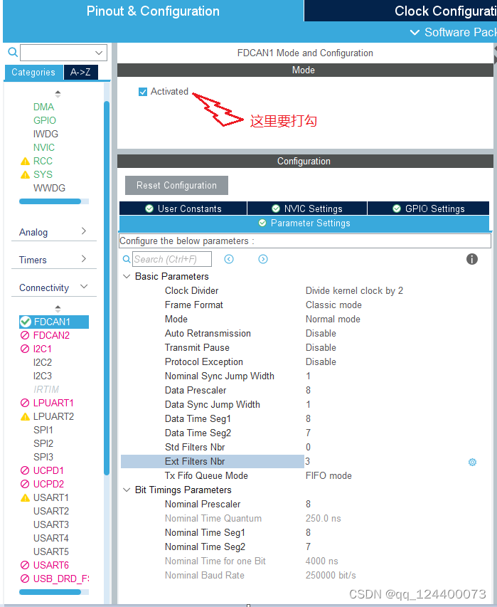 STM32CubeIDE 开发 ST32G0B1 FDCAN_stm32g0b1 can-CSDN博客
