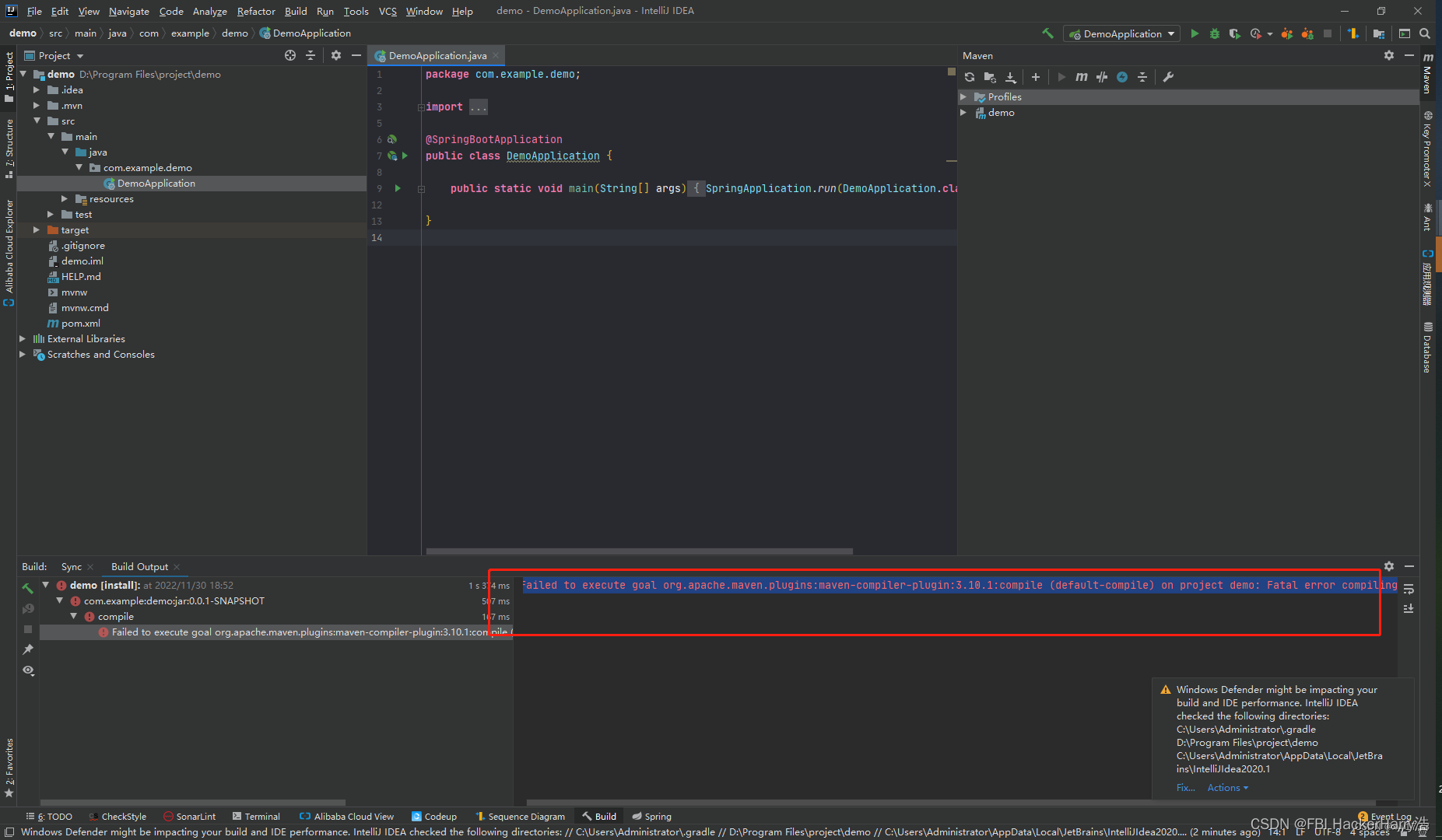 Failed to execute goal org.apache.maven.plugins:maven-compiler-plugin:3 ...