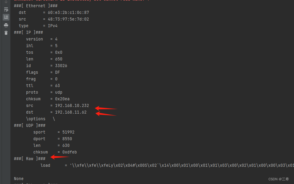 python 读取pcap文件，并根据筛选条件，读取udp包数据_python读取pcap文件-CSDN博客