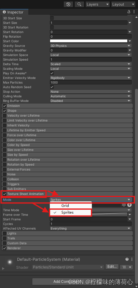 【Unity2D 2022：Particle System】添加烟雾粒子特效_unity烟雾粒子特效-CSDN博客