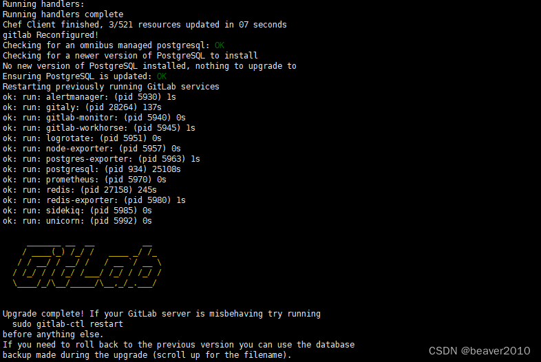 GitLab跨版本升级之旅【10.0.0--＞16.10.1】_please provide the contents of the stacktrace.out -CSDN博客