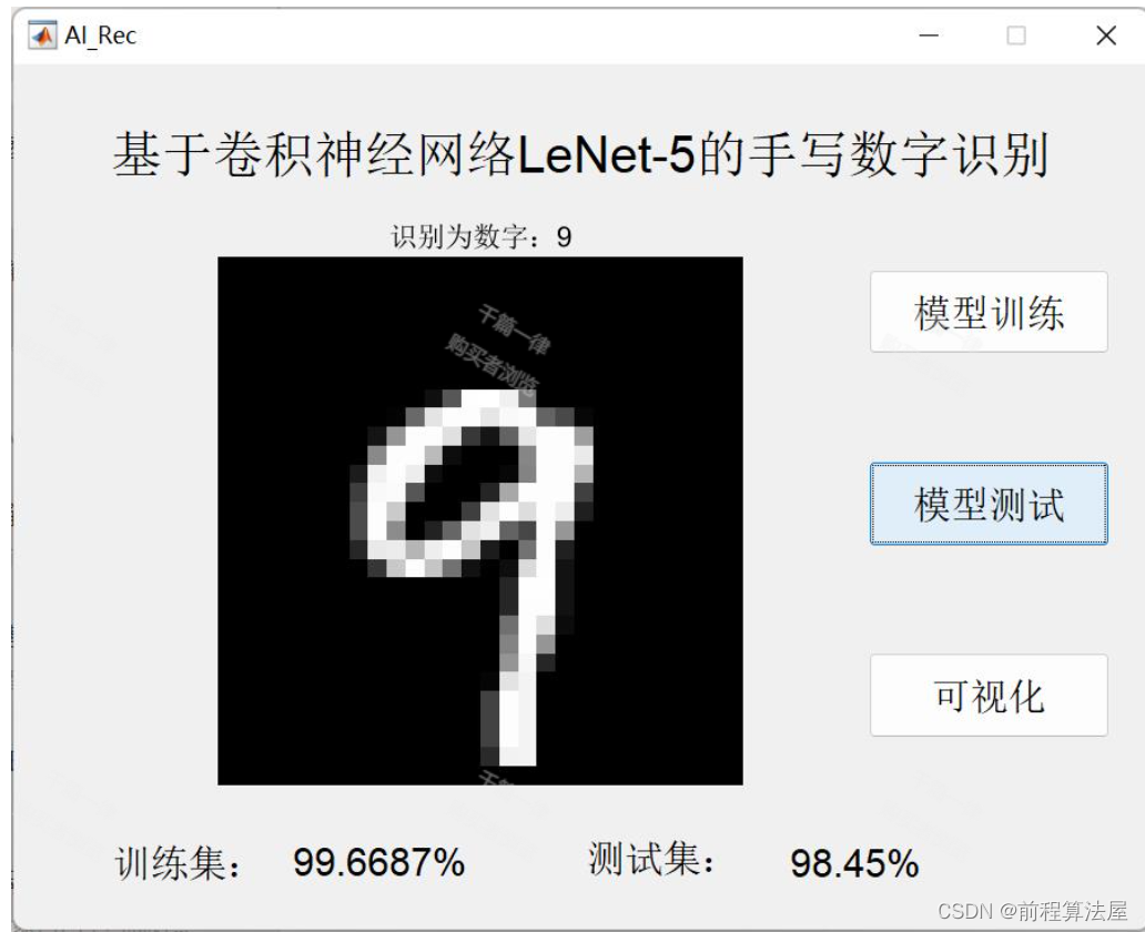 图像识别算法 Matlab基于卷积神经网络cnnlenet 5的手写数字识别算法matlab实现lenet5神经网络 代码 Csdn博客