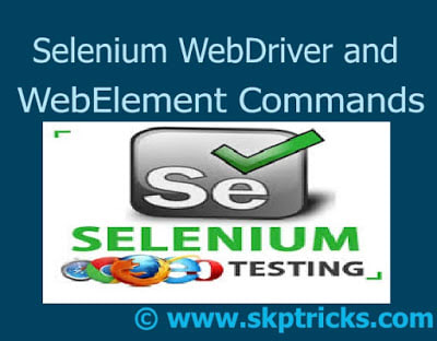 Selenium WebDriver和WebElement命令-CSDN博客