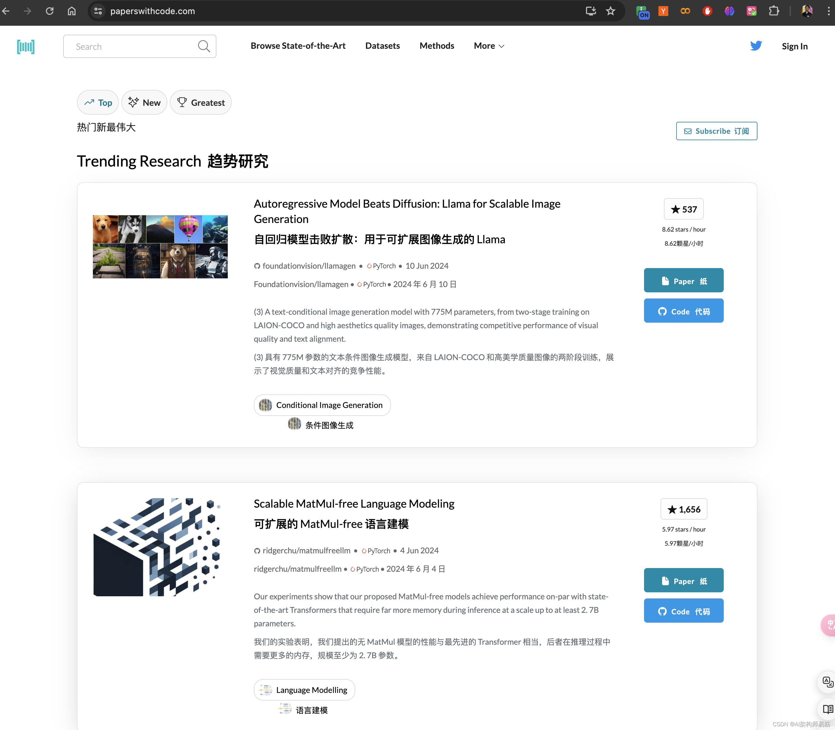 Follow最新技术发展的前沿Hacker News, GitHub Trending, Papers with Code, Hugging Face, Medium_hugging face ...