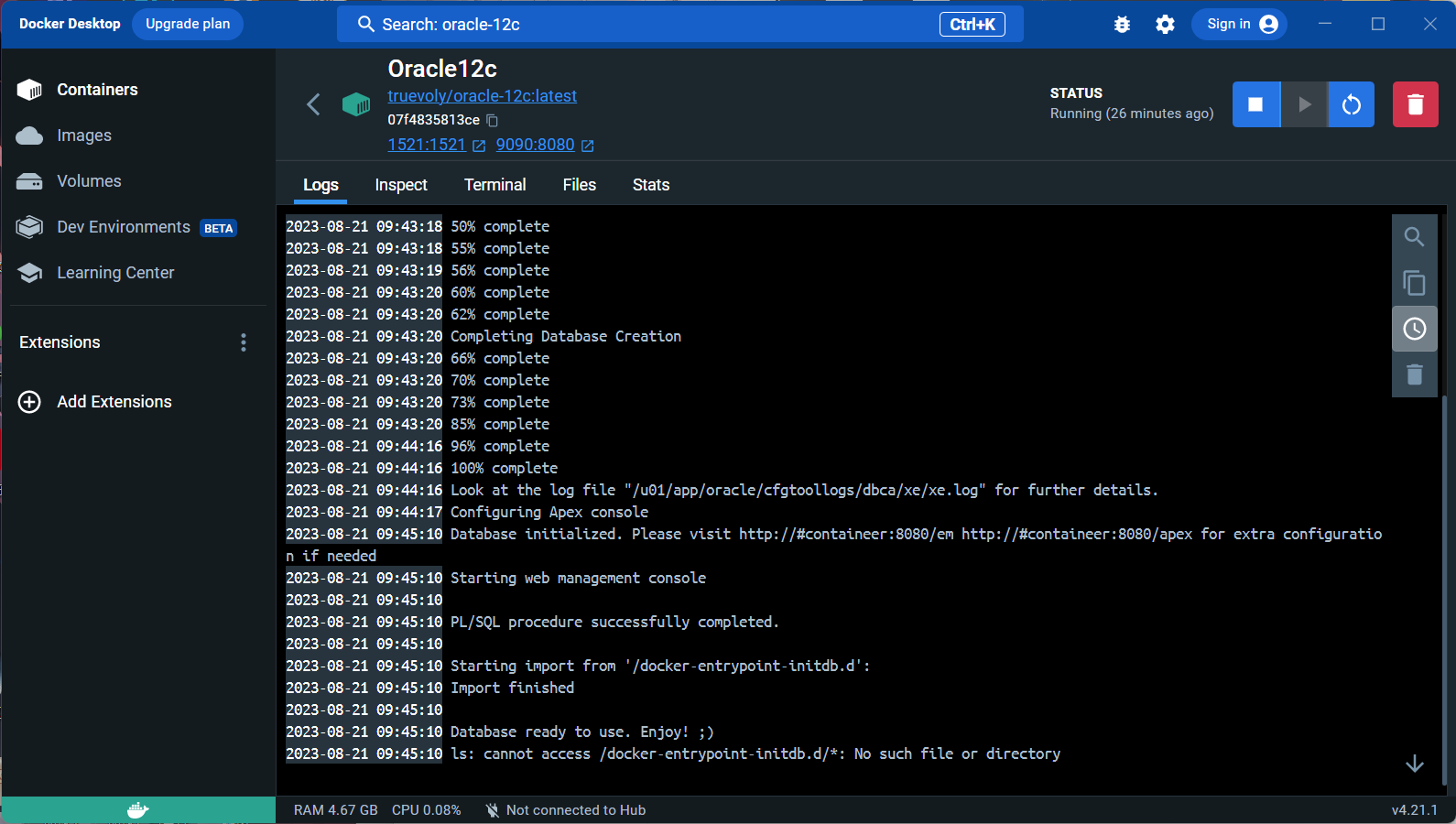 DockerDesktop安装Oracle_docker desktop安装oracle-CSDN博客