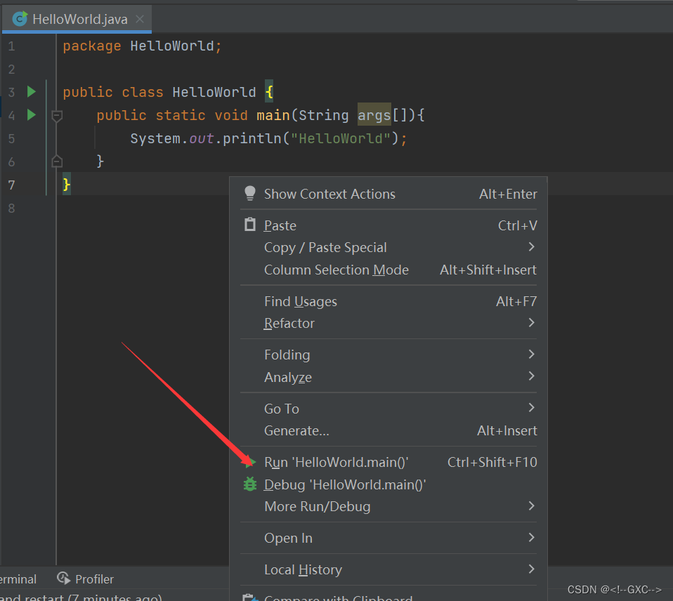 使用IDEA写helloWorld_ideahelloworld代码-CSDN博客