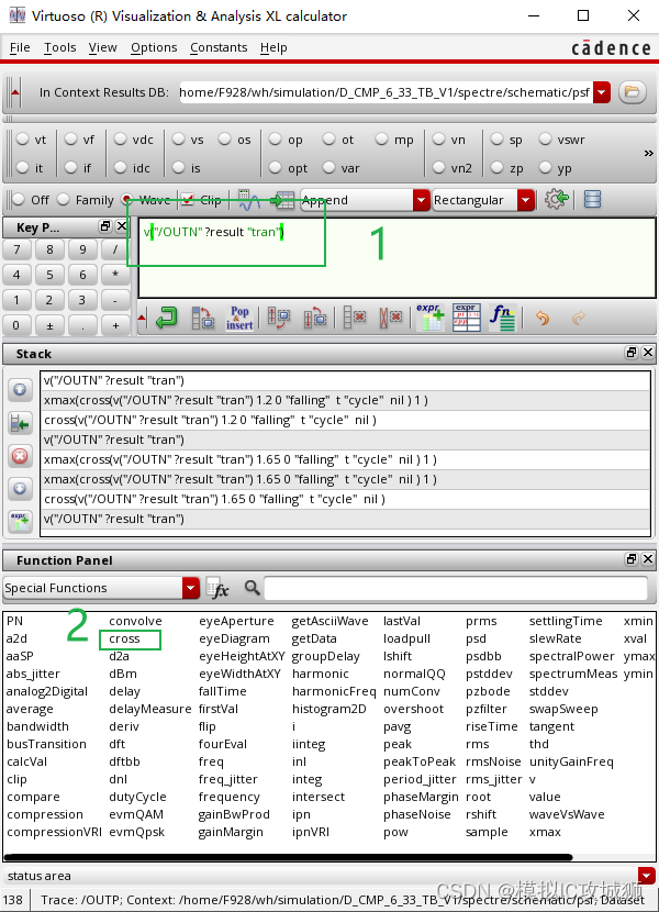 cadence中统计高电平波形的两种方法（transient measurement和value cross函数）_cadence value ...