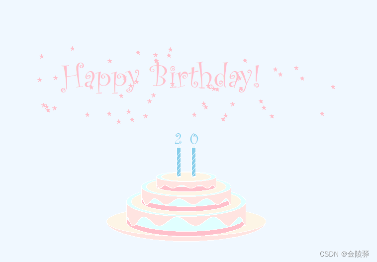 【python】【爱情代码】巧用python实现制作生日蛋糕送女友(可定制版)python程序送女孩 Csdn博客