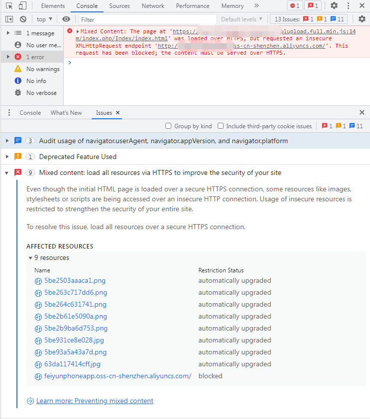 浏览器报Mixed Content错误的解决：_mixed content:-CSDN博客