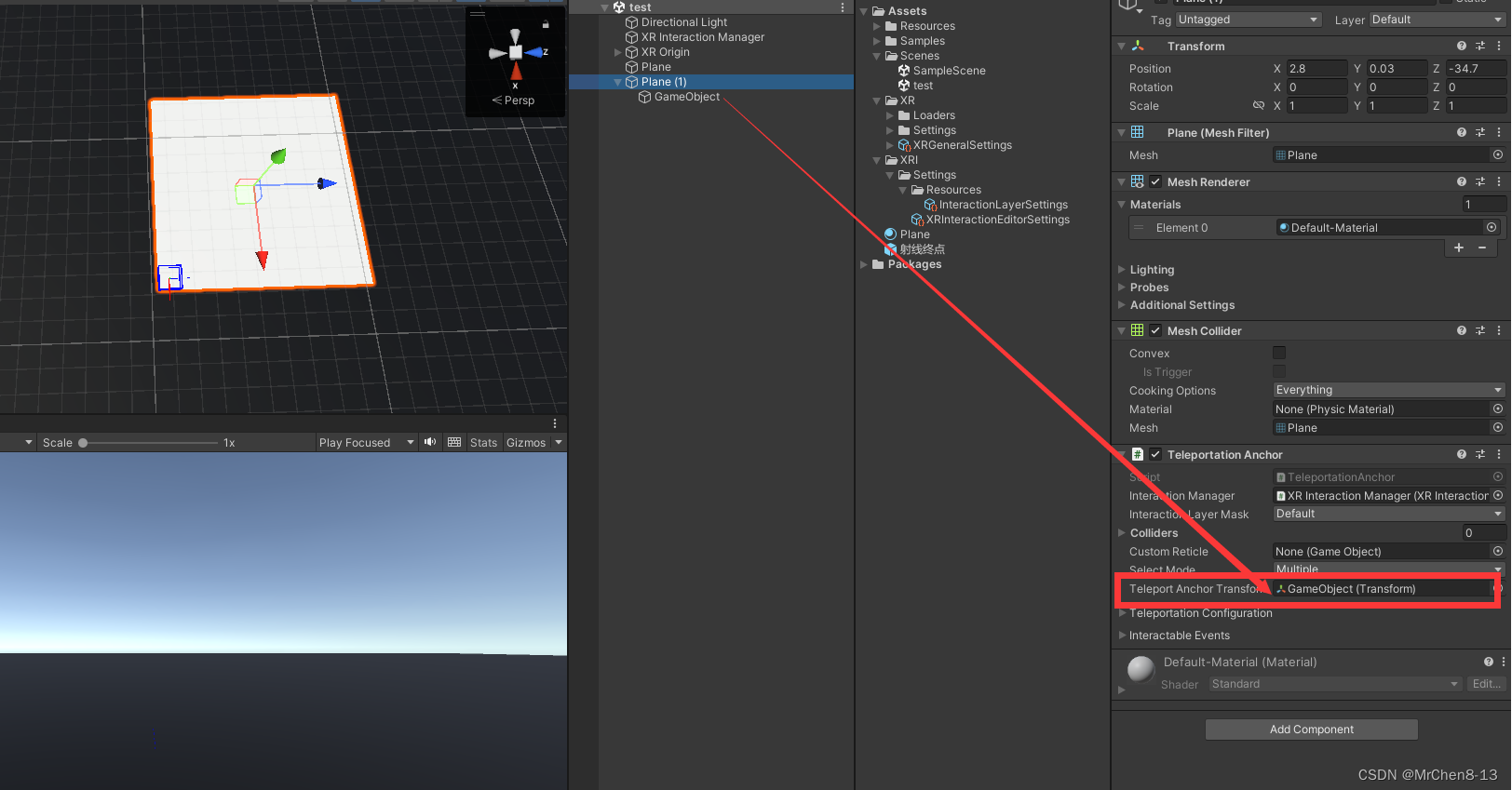 Unity中PicoXR的传送模块_unity pico开发 vr世界 射线传送移动后人的高度设定-CSDN博客