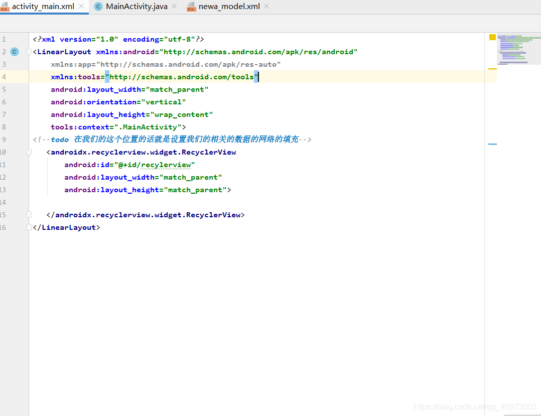 RecyclerView（数据填充详解）_recyclerview 从下往上-CSDN博客