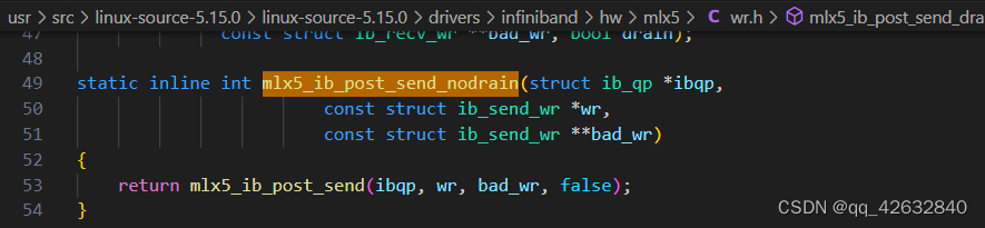RDMA内核态函数ib_post_send（）源码分析_rdma内核态代码-CSDN博客