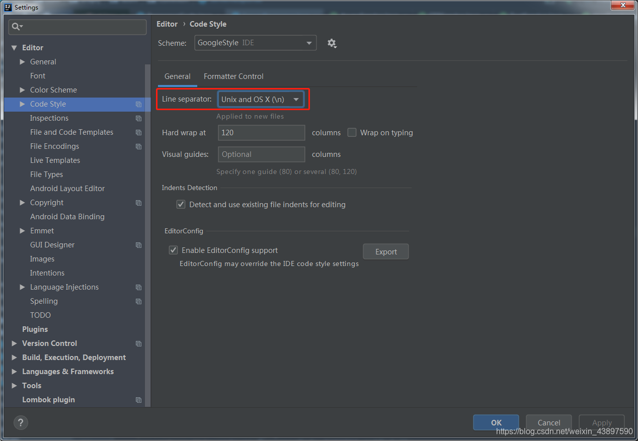 Idea设置换行符为unix编码格式，设置编码统一为utf 8，自动生成serialversionuididea设置提交时是windows编码改成unix Csdn博客