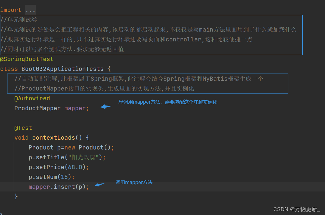Springboot Mybatis框架andmybatis框架提供的单元测试功能springboot Mybatis 单元测试 Csdn博客
