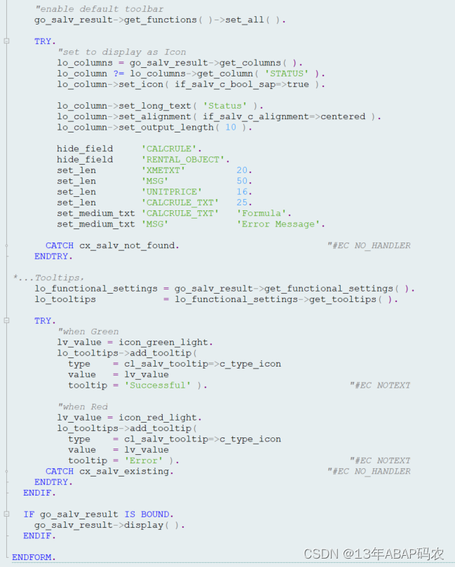 ABAP - cl_gui_alv_grid & cl_salv_table的各种处理_abap salv-CSDN博客
