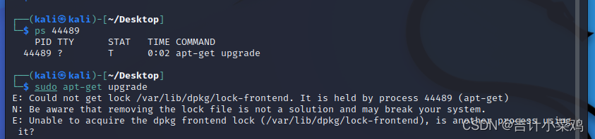 E: Could not get lock /var/lib/dpkg/lock-frontend. It is held by process 44489 (apt-get)_it is ...
