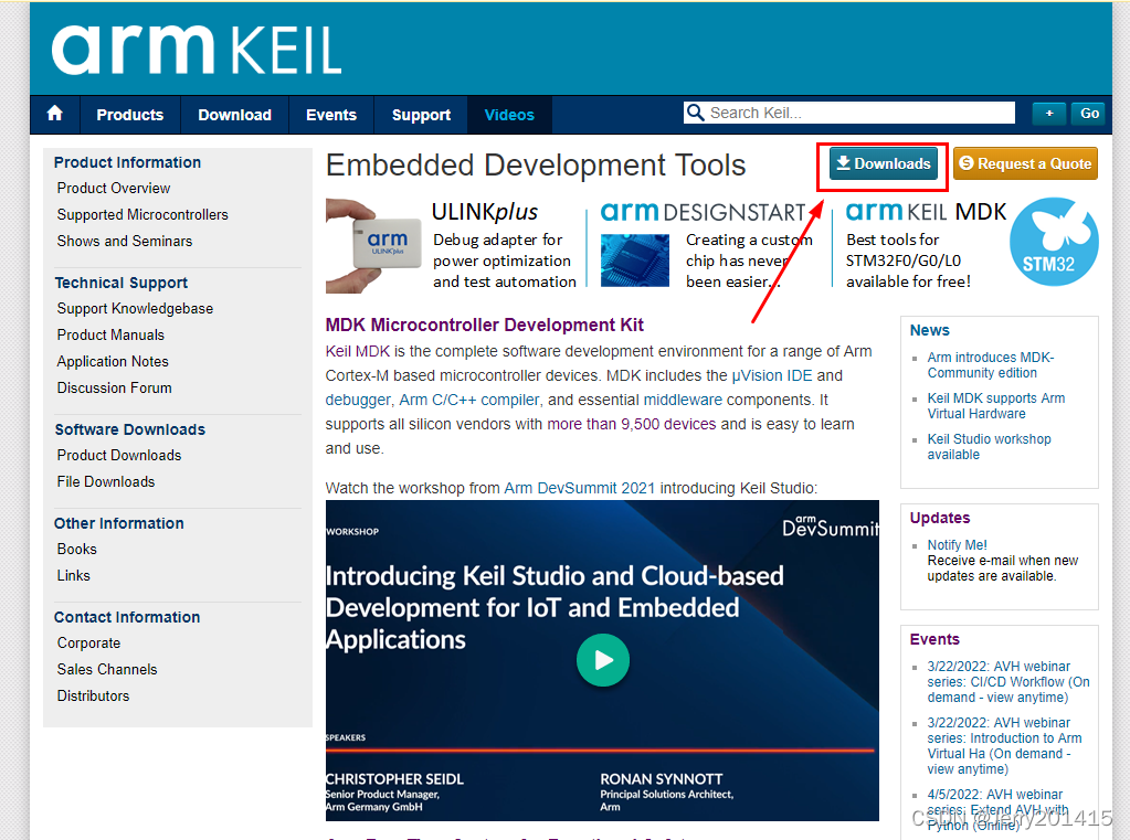 如何从keil官网下载keil软件安装包和板级支持包-CSDN博客
