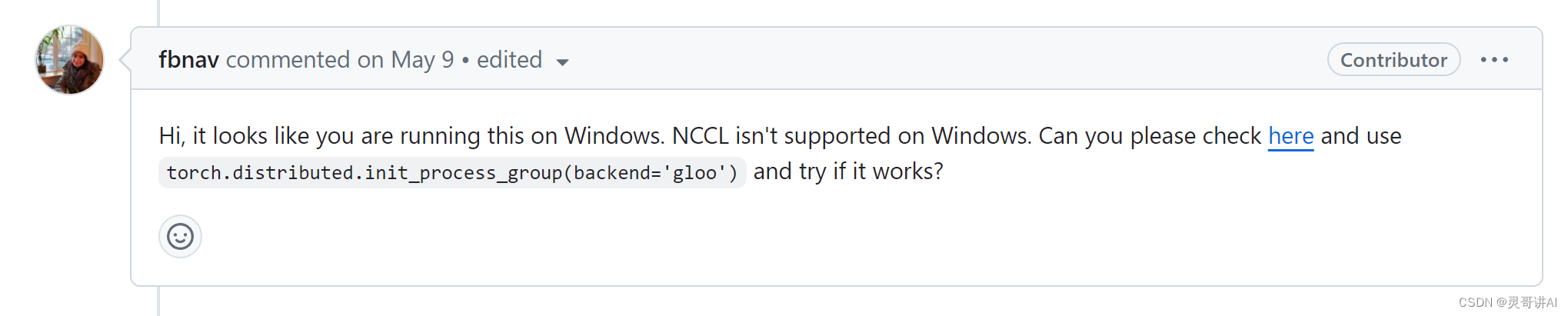 灵哥教你玩转Llama3：解决NCCL缺失问题_redirects are currently not supported in windows o-CSDN博客