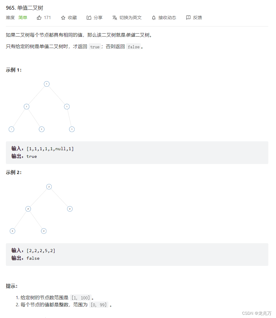 C语言描述数据结构 —— 二叉树4基础oj题int Ret Intmallocsizeofint100 Csdn博客