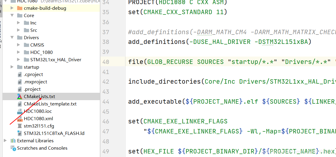 在使用CLION编辑STM32工程过程中添加.C .H文件_clion 创建.h-CSDN博客
