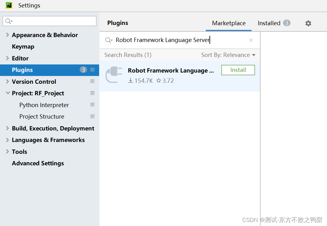 自动化测试框架robot Framework入门robotframework Csdn博客