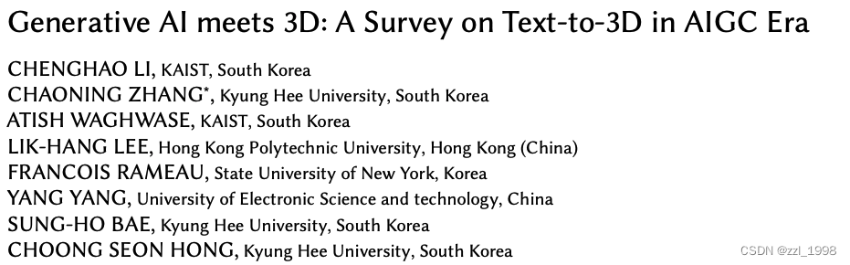 [综述] Generative AI meets 3D: A Survey on Text-to-3D in AIGC Era_dreamavatar: text-and-shape ...