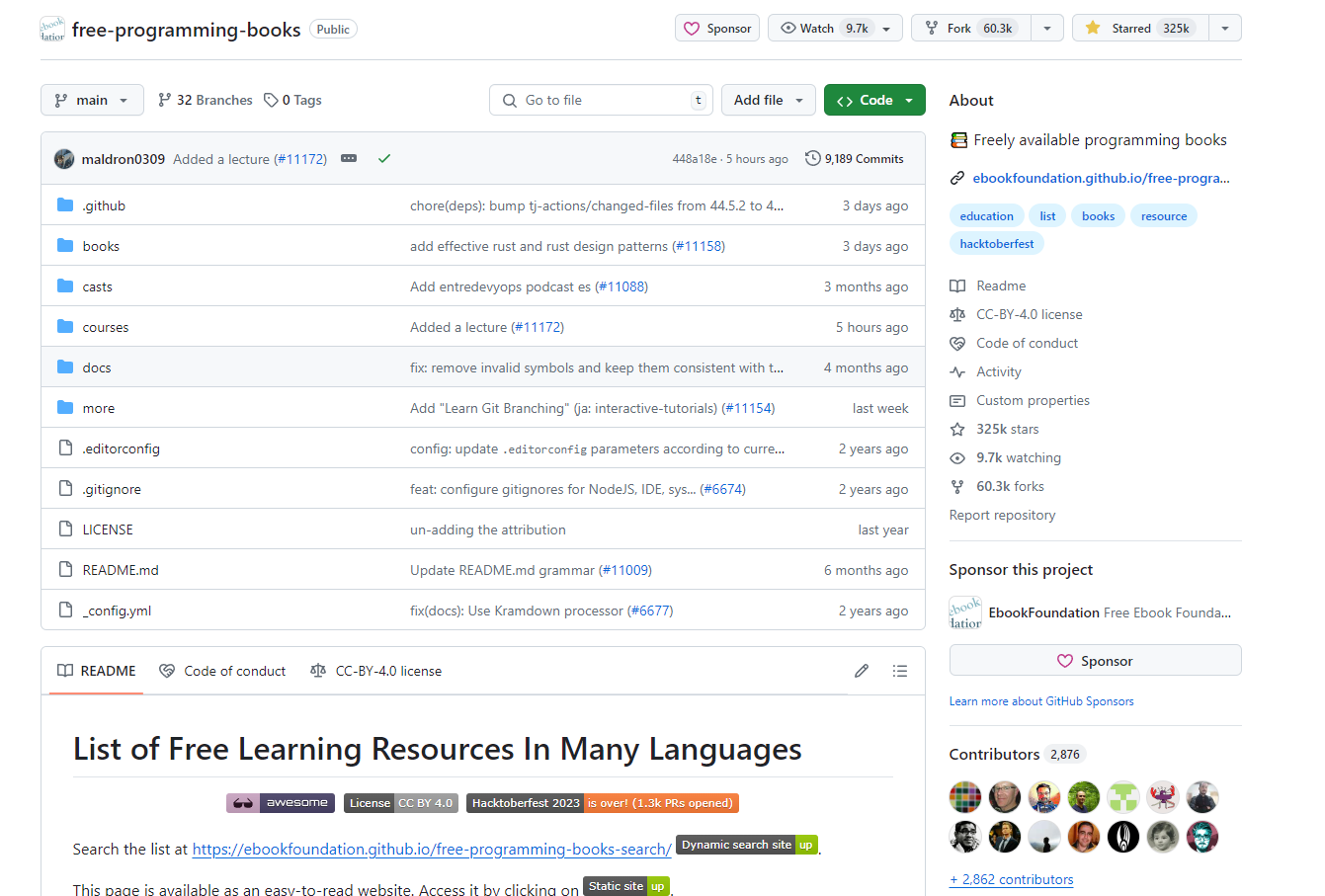 325K Star，一个提供免费编程书籍的开源项目，值得收藏学习！-CSDN博客
