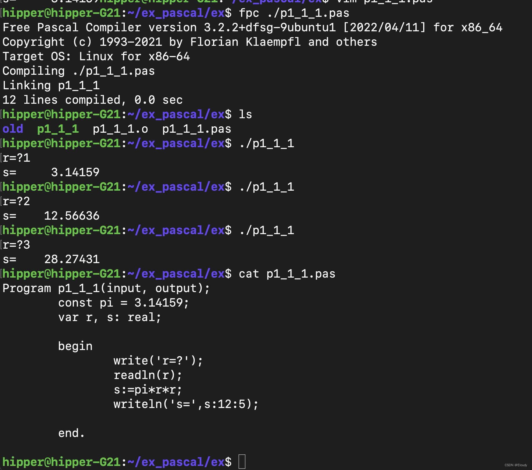 几个简单的 Pascal 程序示例_pascal语言范例-CSDN博客