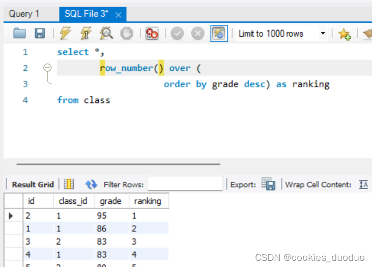 SQL窗口函数rank、dense_rank、row_number的区别_rank、dense rank、row number的区别是什么 ?-CSDN博客