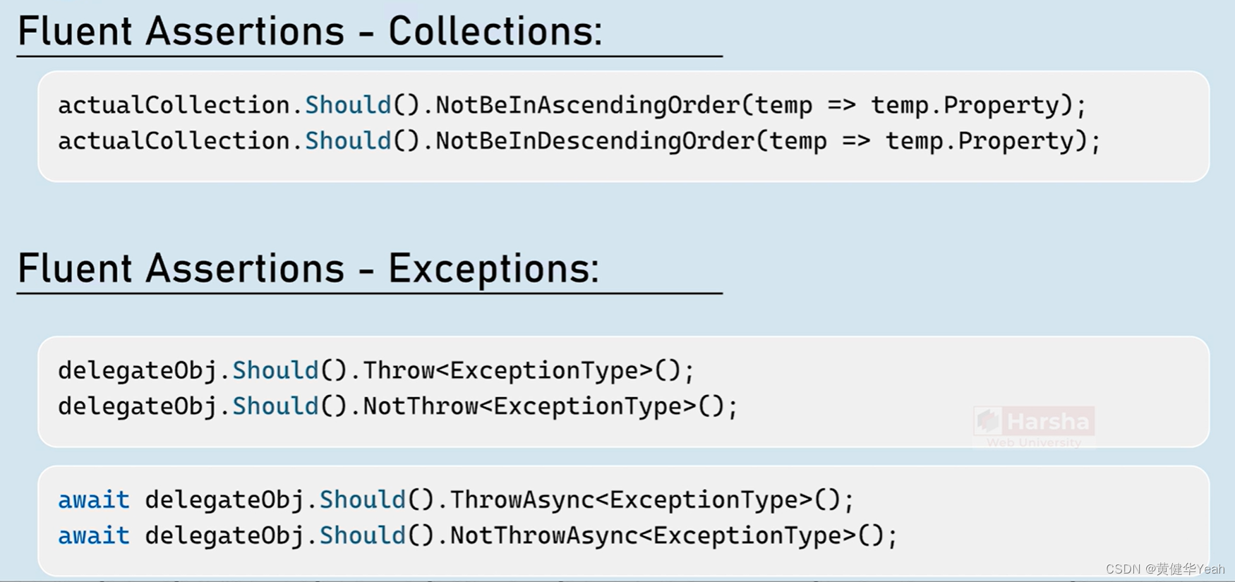 210 Fluent Assertions - Cheat Sheet（备忘录）-CSDN博客
