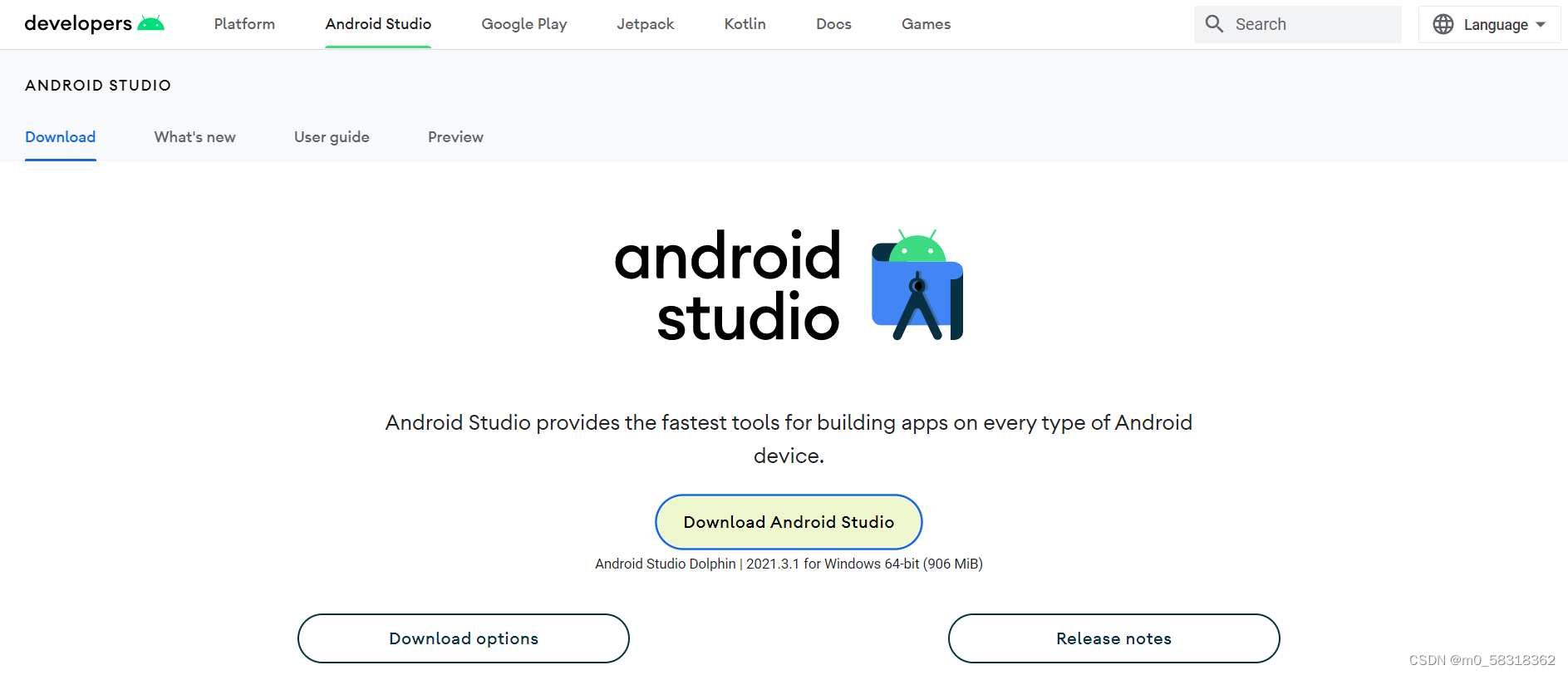 Android Studio安装_download android studio & app tools - android deve-CSDN博客