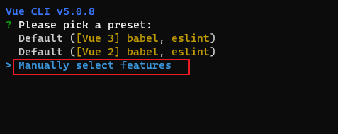 Vue3 创建项目_vue3项目搭建manually select features-CSDN博客