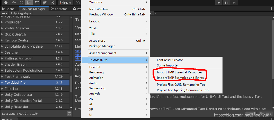 Unity Textmesh Pro (一)插件安装与中文字体制作unity 文字环绕插件 Csdn博客 2249