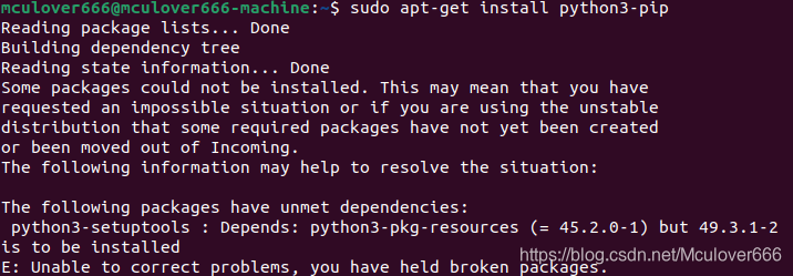 ubuntu 20.10 安装 pip3（python3-pip） 出错的解决方案_ubuntu22 g++ pip3都装不了-CSDN博客