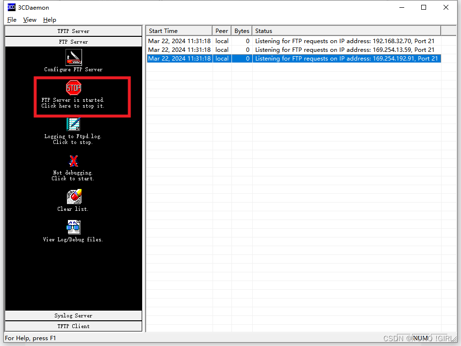 本地ftp服务器搭建-3CDaemon-CSDN博客