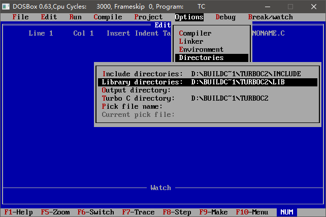 使用DOSBOX运行TurboC2，TC2使用graphics库绘图_dosbox turbo-CSDN博客