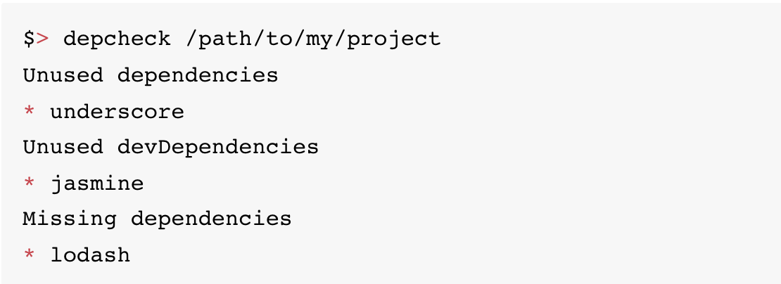 depcheck 检测项目中不用的依赖包-CSDN博客