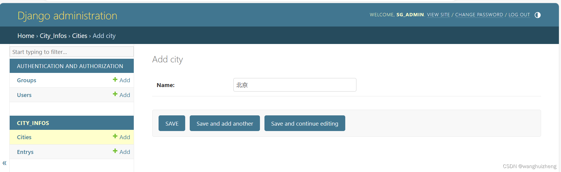 Python 从0开始 一步步基于Django创建项目（3）使用Admin site管理数据模型_python adminlte-CSDN博客