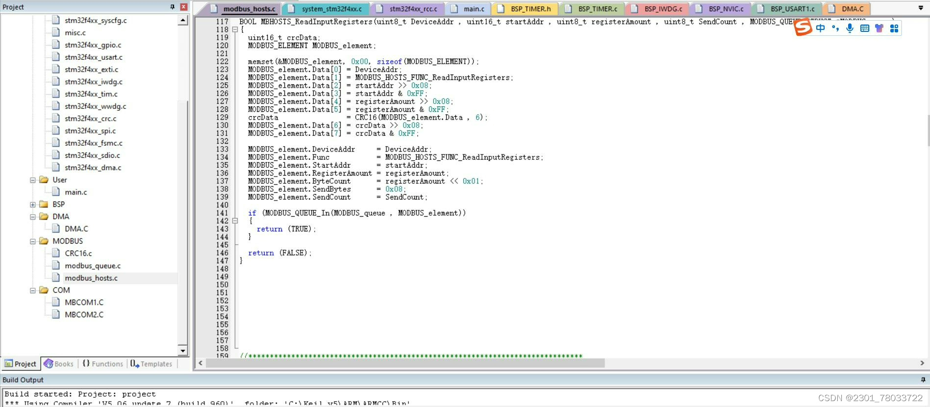 STM32F407单片机上开发的Modbus RTU 双主站源程序_stm32串口modbus双主站通信-CSDN博客