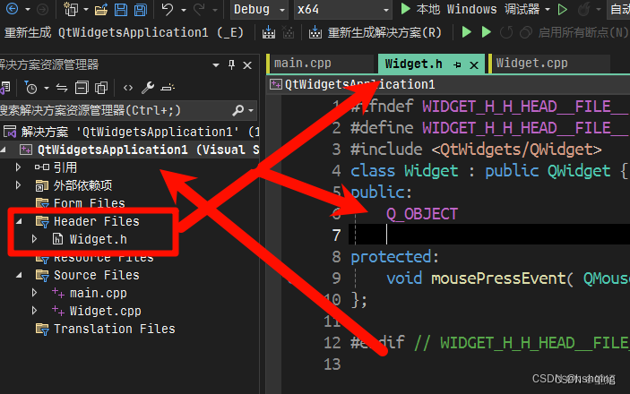 vs+QT 无法解析的外部符号 QMetaObject metaObject_vs qmetaobject-CSDN博客