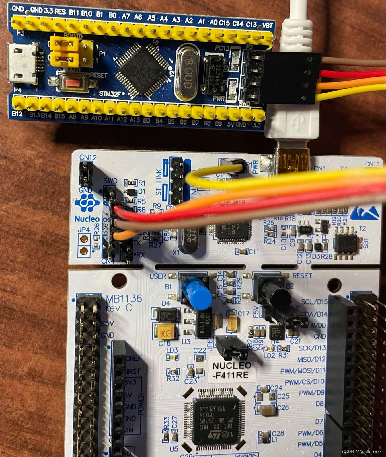 Debugging other STM32 chips with STLink on Nucleo-64 development board使用Nucleo板载STLink调试烧录外部 ...