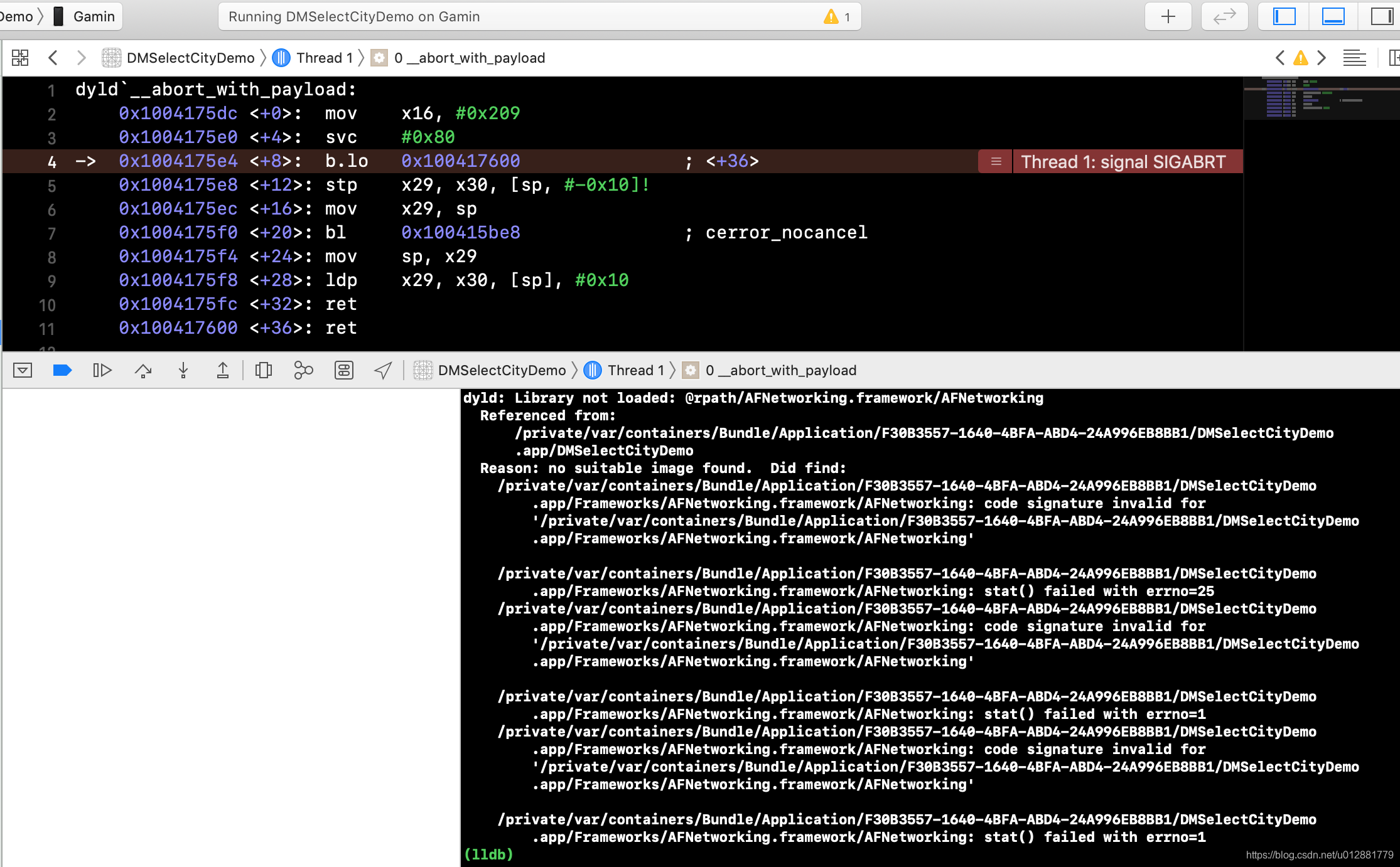 [Error]Swift使用pod导入AFNetworking后报错/AFNetworking.framework/AFNetworking: stat() failed with errno ...