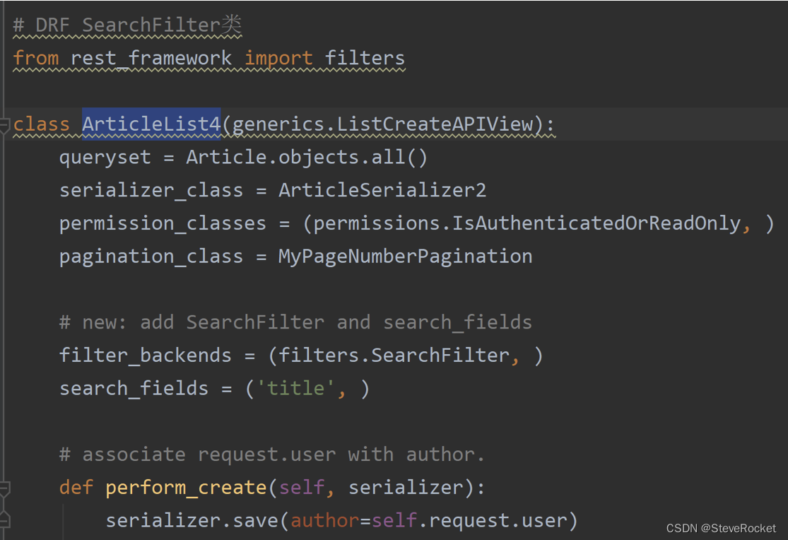 9、DRF实战总结：过滤(filter)与排序，以及第三方库django-filter的使用（附源码）_drf 过滤-CSDN博客
