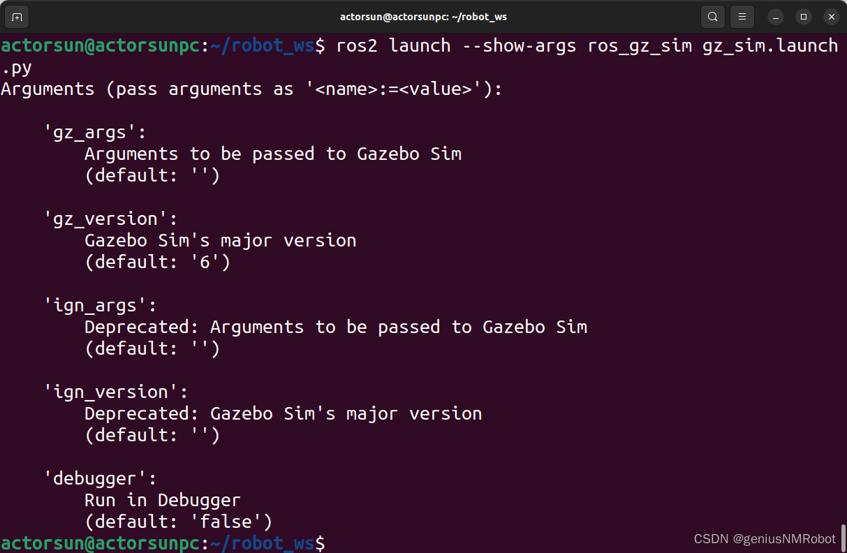 ros2查看launch文件内需要提供的参数（接口）：_ros2获取launch文件参数-CSDN博客