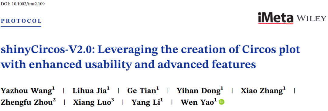 iMeta | 河南农业大学姚文组开发绘制Circos图的交互式Web应用程序-CSDN博客