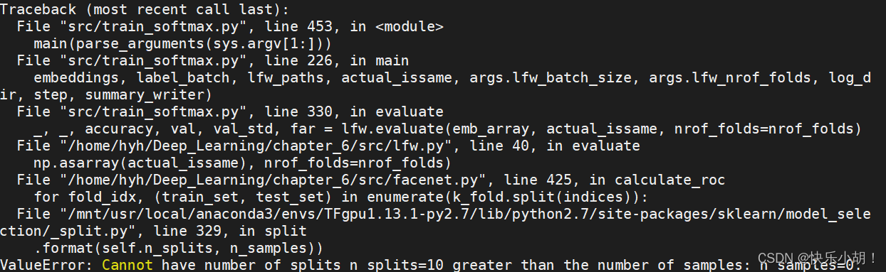 ValueError: Cannot have number of splits n_splits=10 greater than the number of samples: n ...