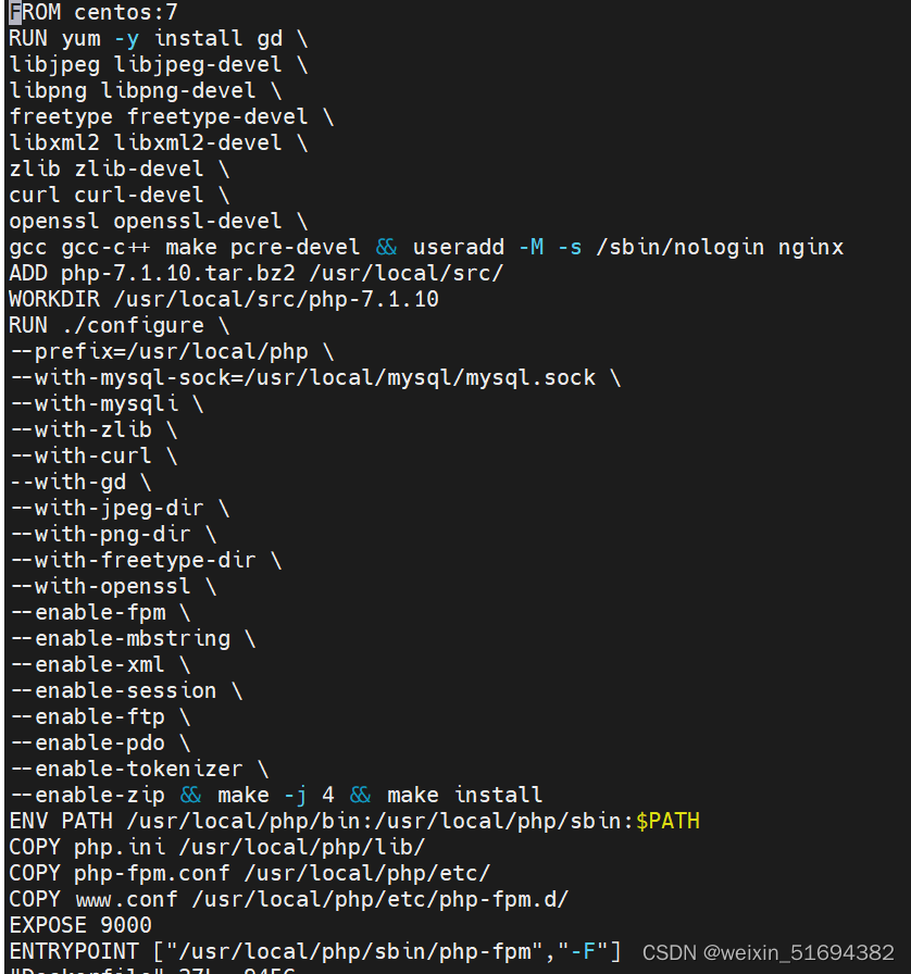 Dockerfile 构建lnmp Lnmp Dockerfile Csdn博客