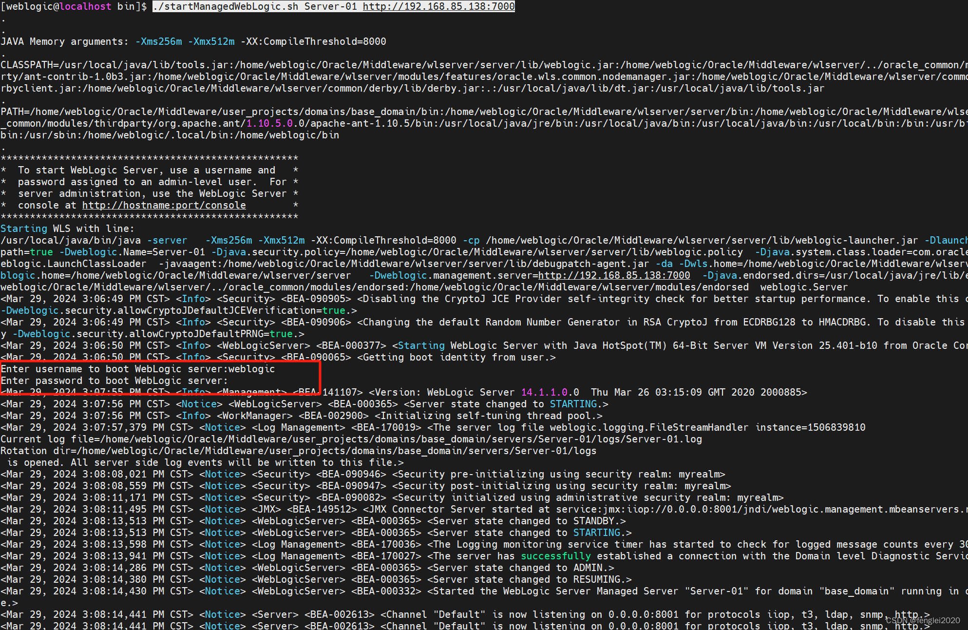 linux centos7.9 weblogic14c java1.8.401 安装部署流程_weblogic14安装与配置-CSDN博客