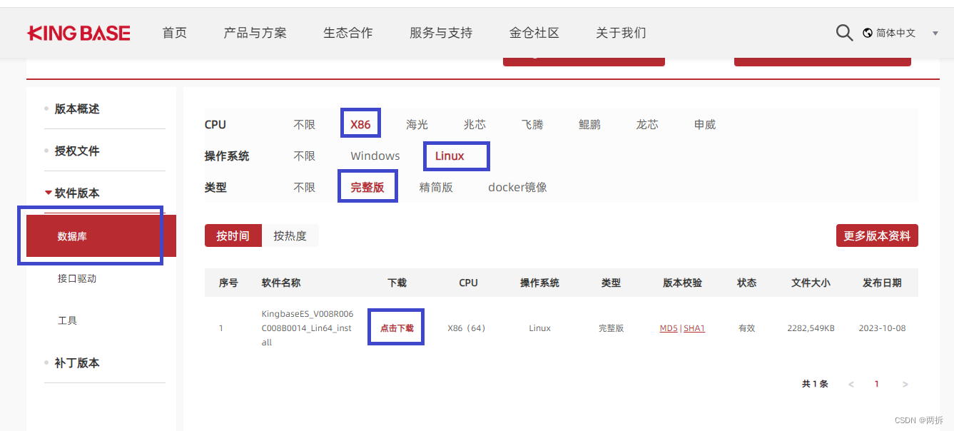 Linux下安装KingbaseES（金仓）数据库_linux 安装kingbase-CSDN博客