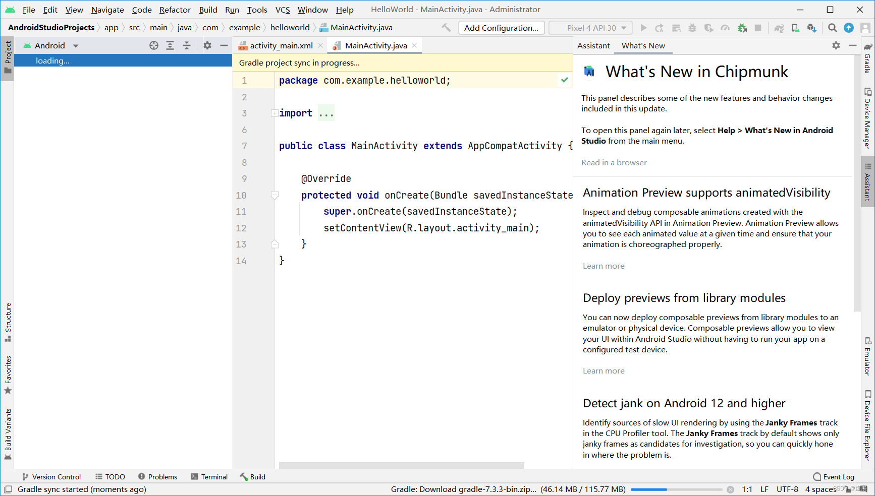 安卓学习笔记1.1 Android Studio安装_android studio chipmunk下载-CSDN博客